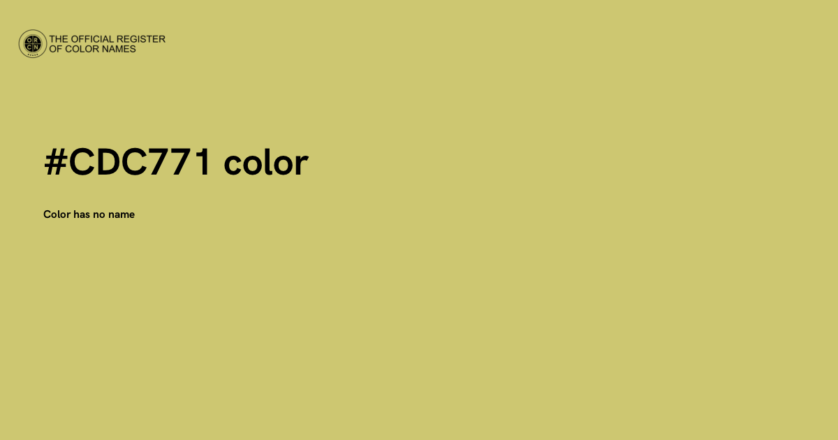 Color #CDC771 - The Official Register of Color Names