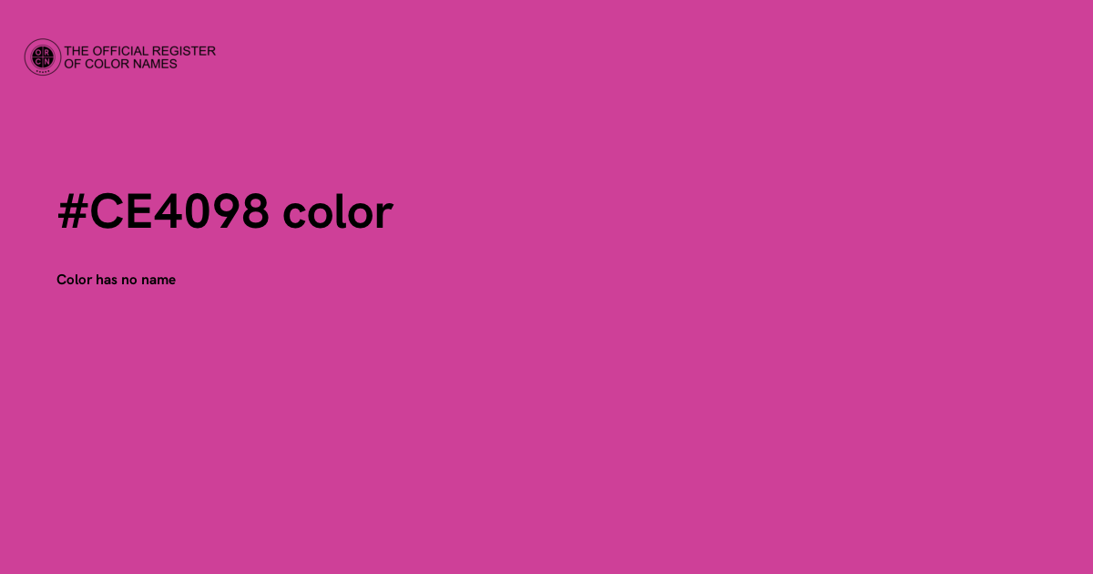 Color #CE4098 - The Official Register of Color Names