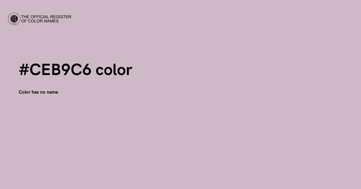 Color #CEB9C6 - The Official Register of Color Names