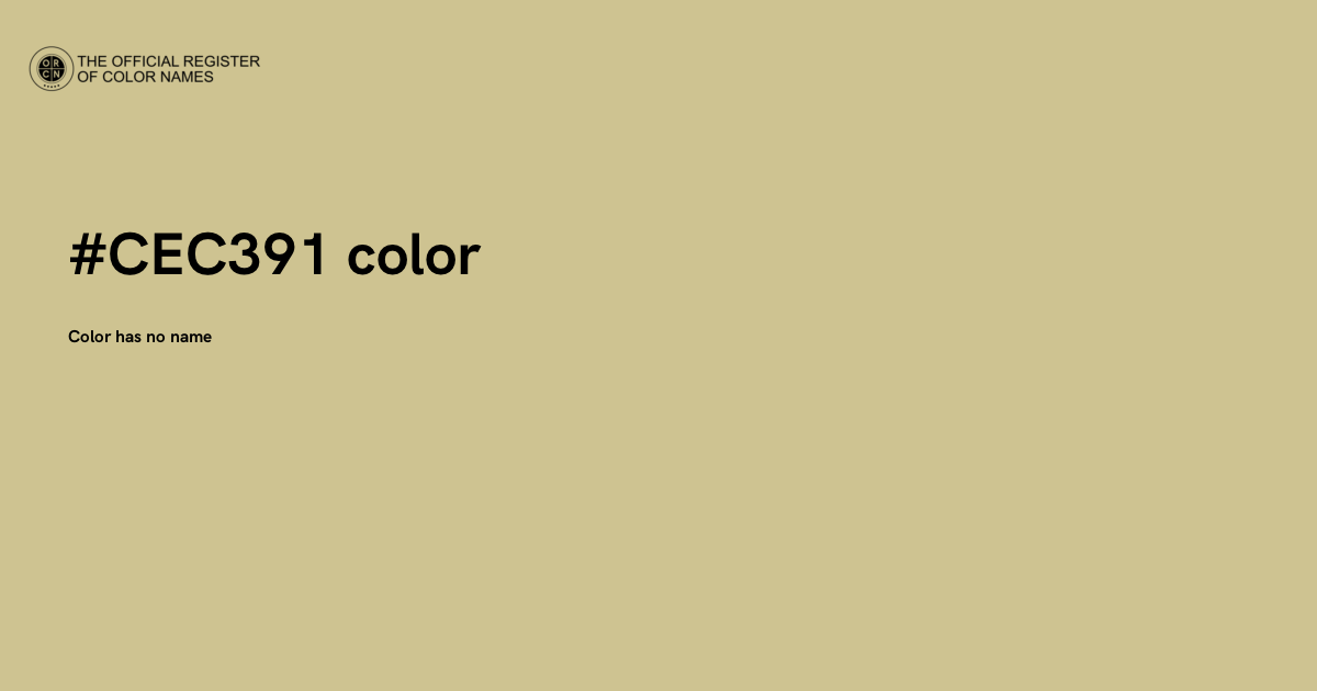 Color #CEC391 - The Official Register of Color Names