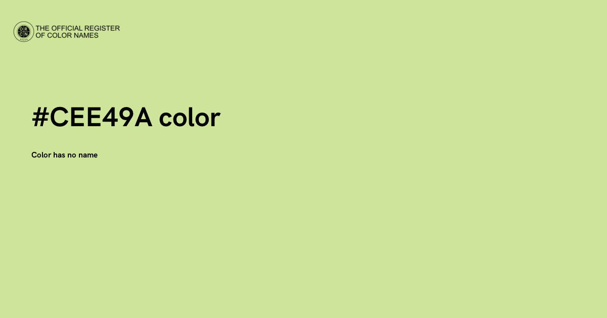 Color #CEE49A - The Official Register of Color Names