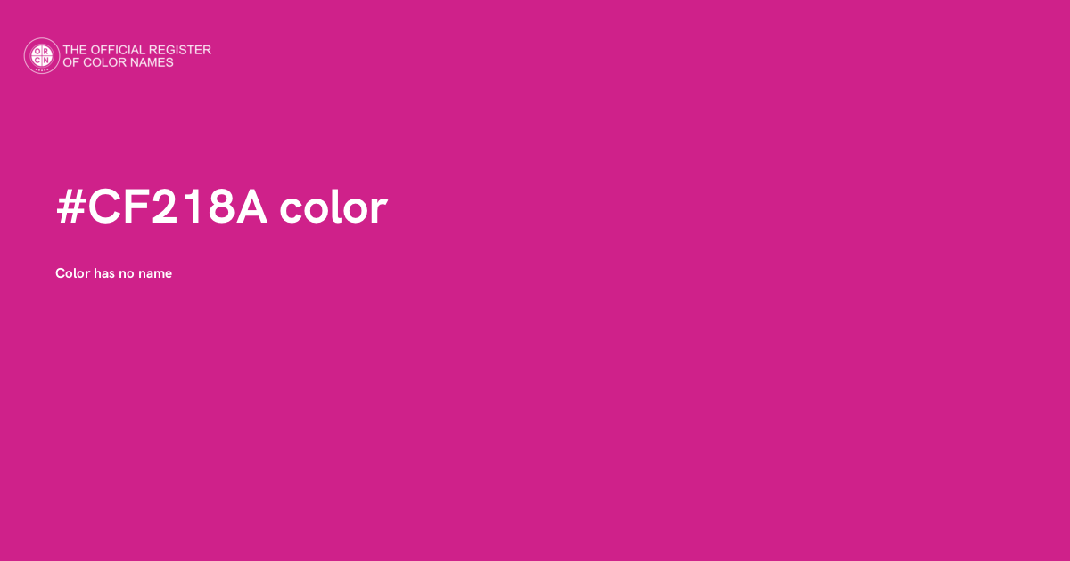 Color #CF218A - The Official Register of Color Names