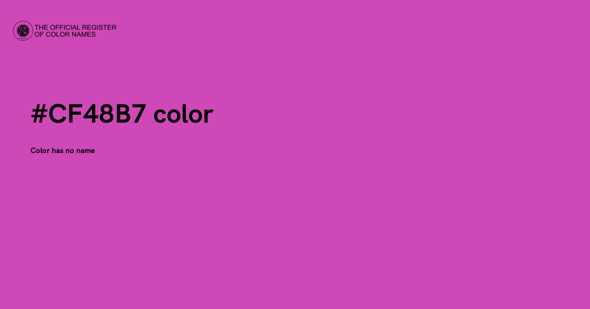 Color #CF48B7 - The Official Register of Color Names