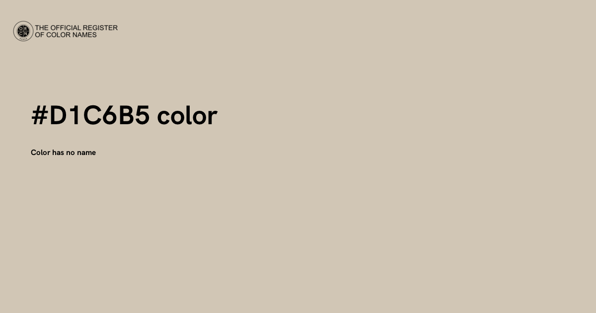 PMS400 color - #D1C6B5 - The Official Register of Color Names