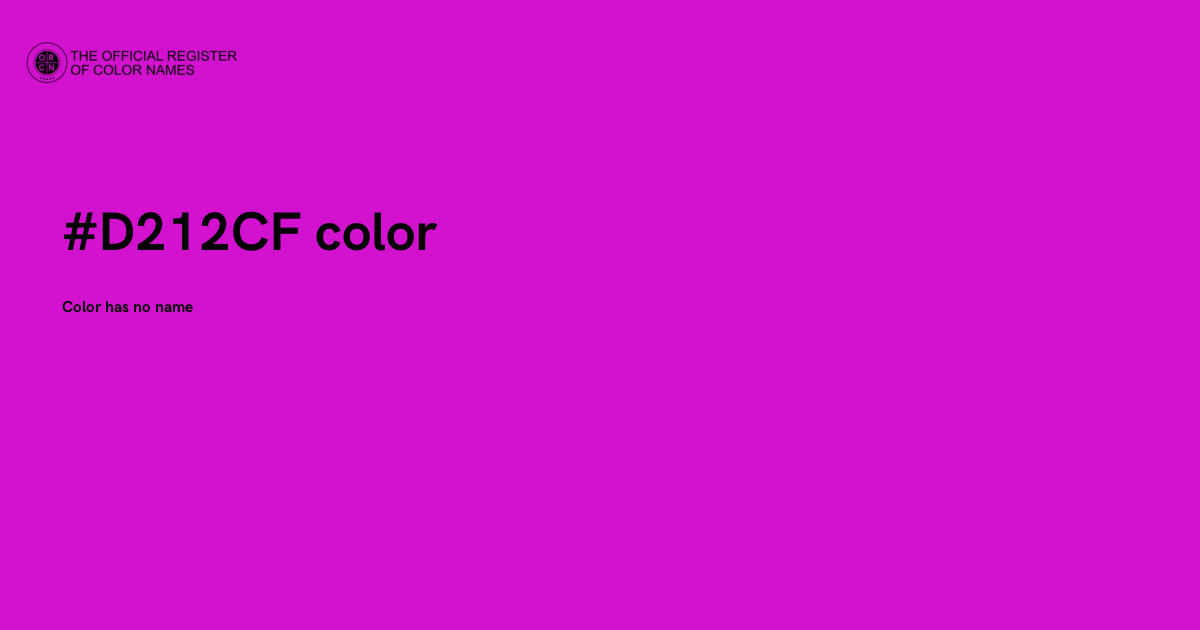 Color #D212CF - The Official Register of Color Names