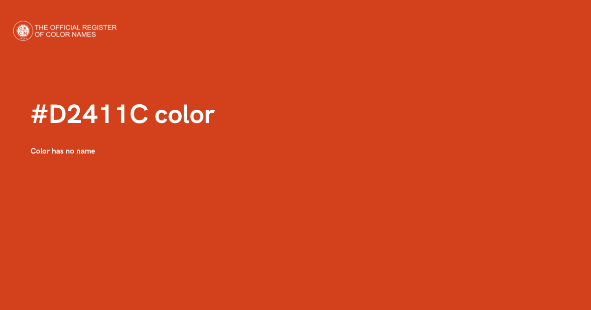 Color #D2411C - The Official Register of Color Names