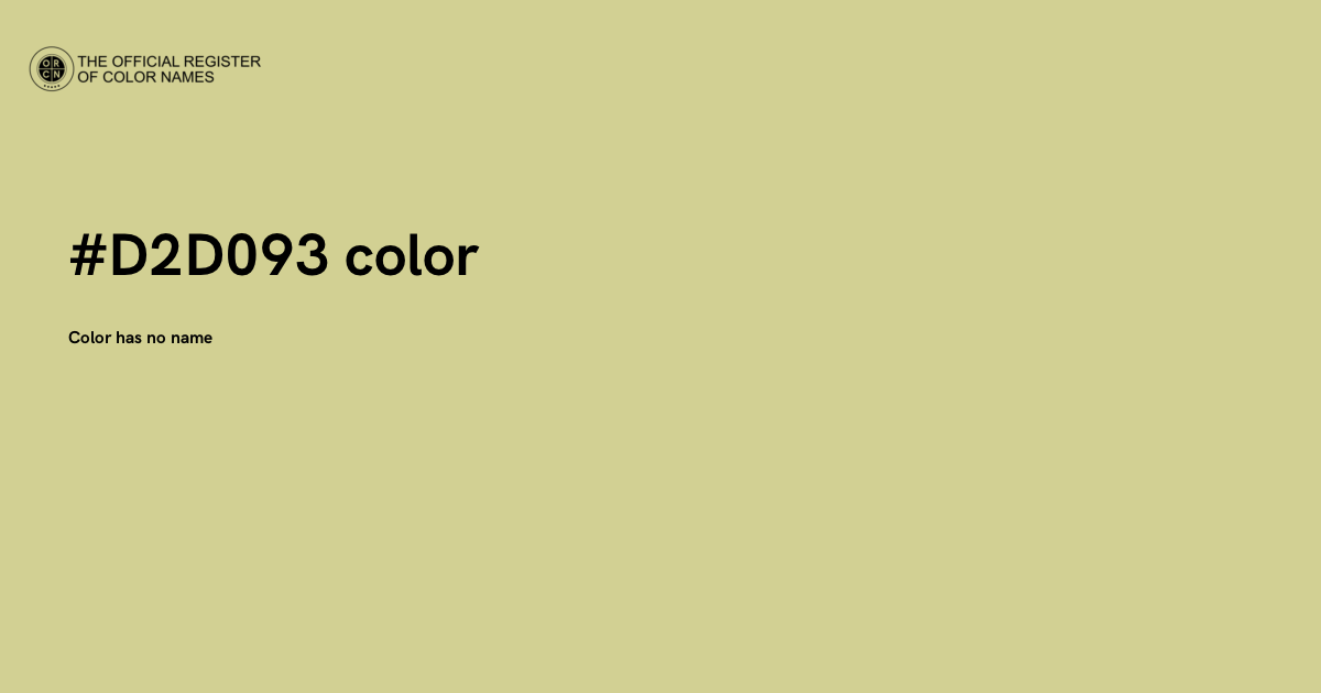 Color #D2D093 - The Official Register of Color Names