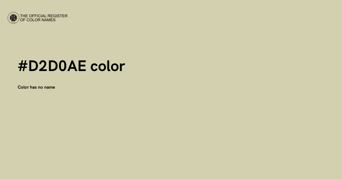 Zen color - #D2D0AE - The Official Register of Color Names