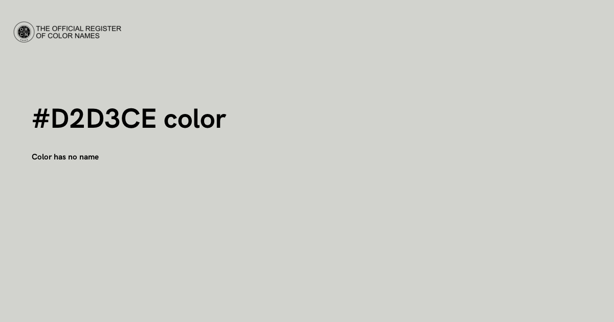 Color #D2D3CE - The Official Register of Color Names