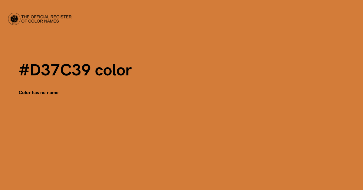 Hero color - #D37C39 - The Official Register of Color Names