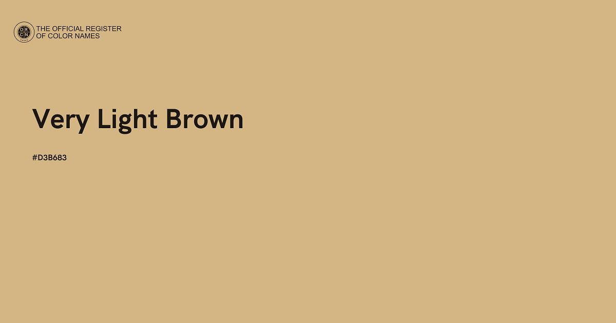 Very Light Brown color - #D3B683 - The Official Register of Color Names