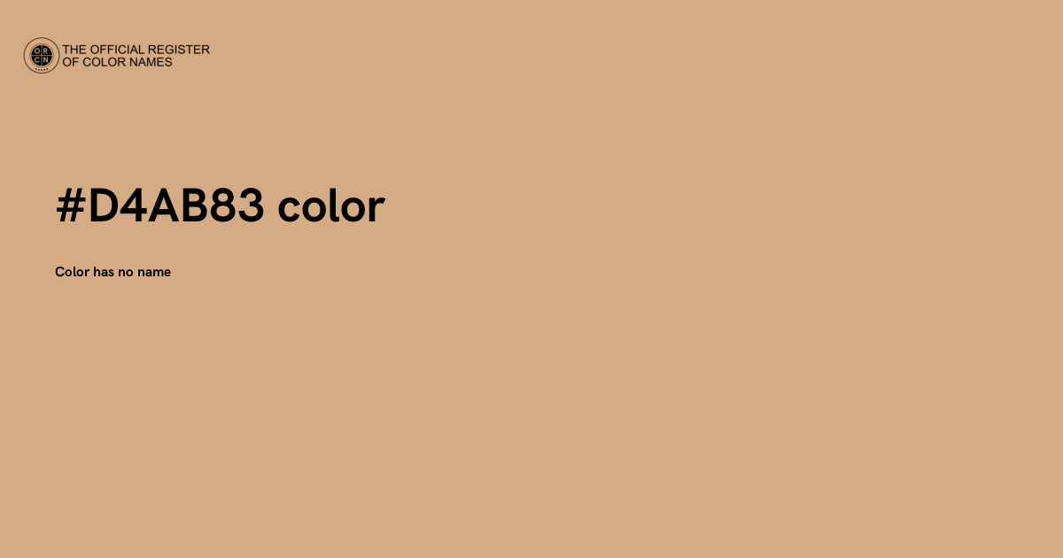Color #D4AB83 - The Official Register of Color Names