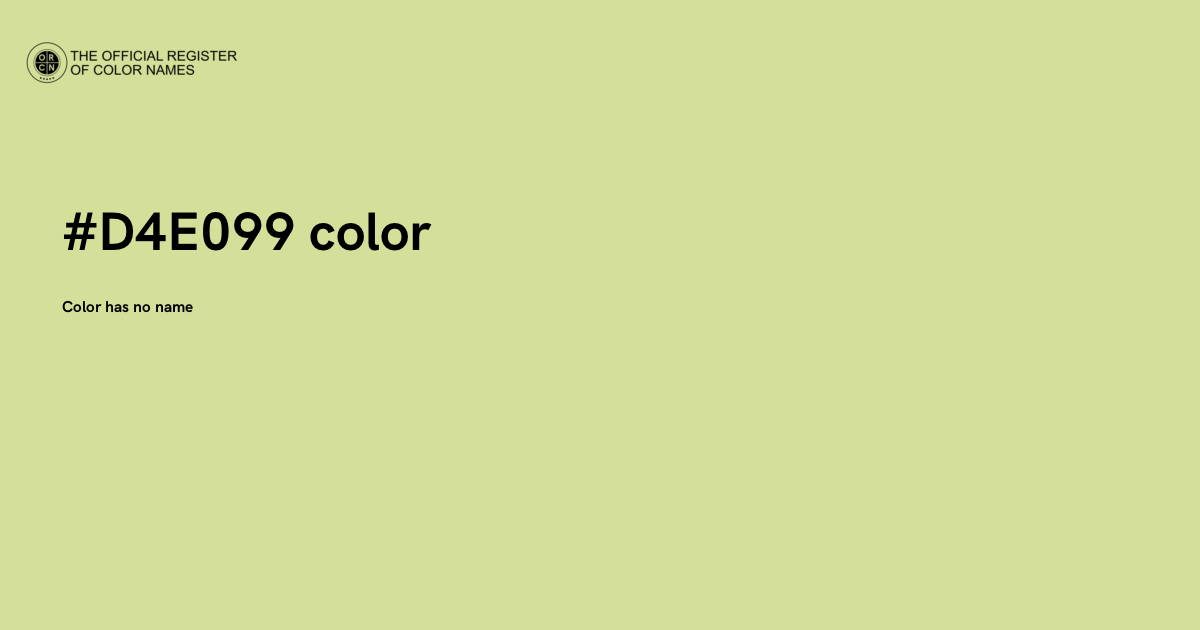 Color #D4E099 - The Official Register of Color Names