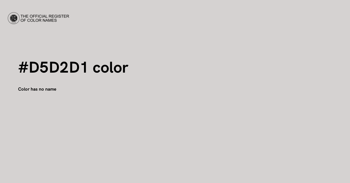 Mercury color - #D5D2D1 - The Official Register of Color Names