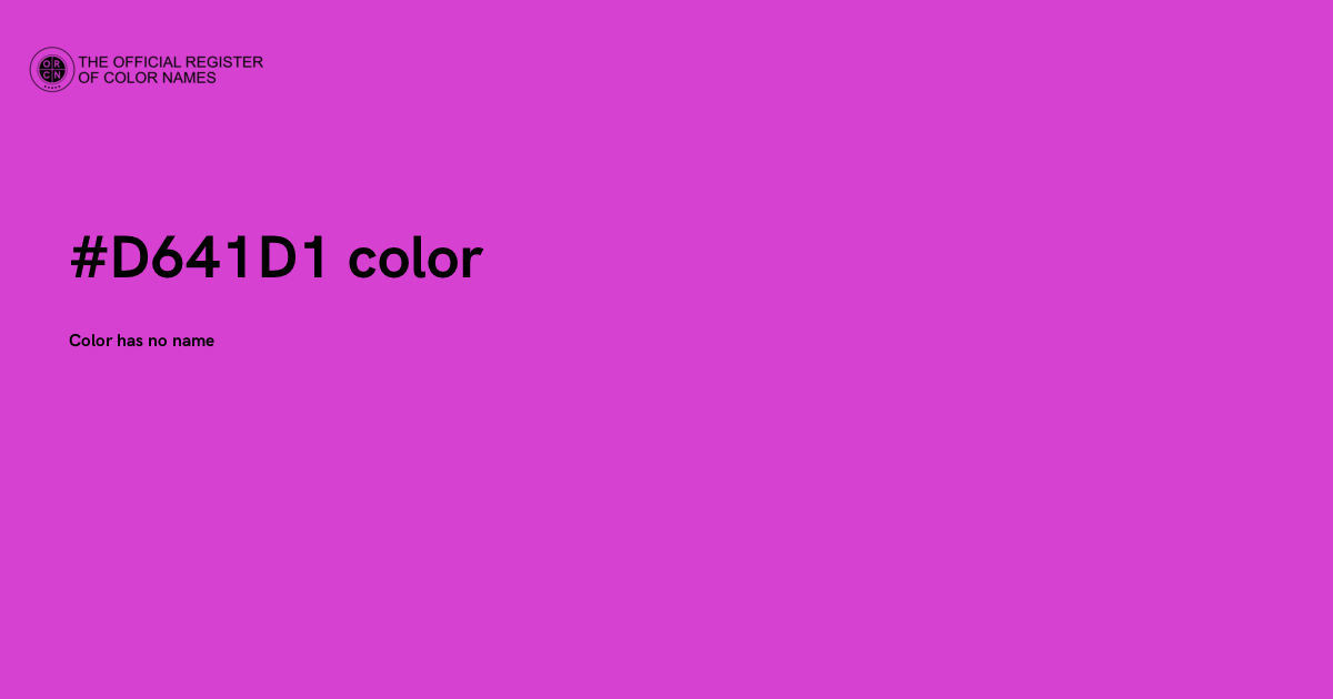 Color #D641D1 - The Official Register of Color Names