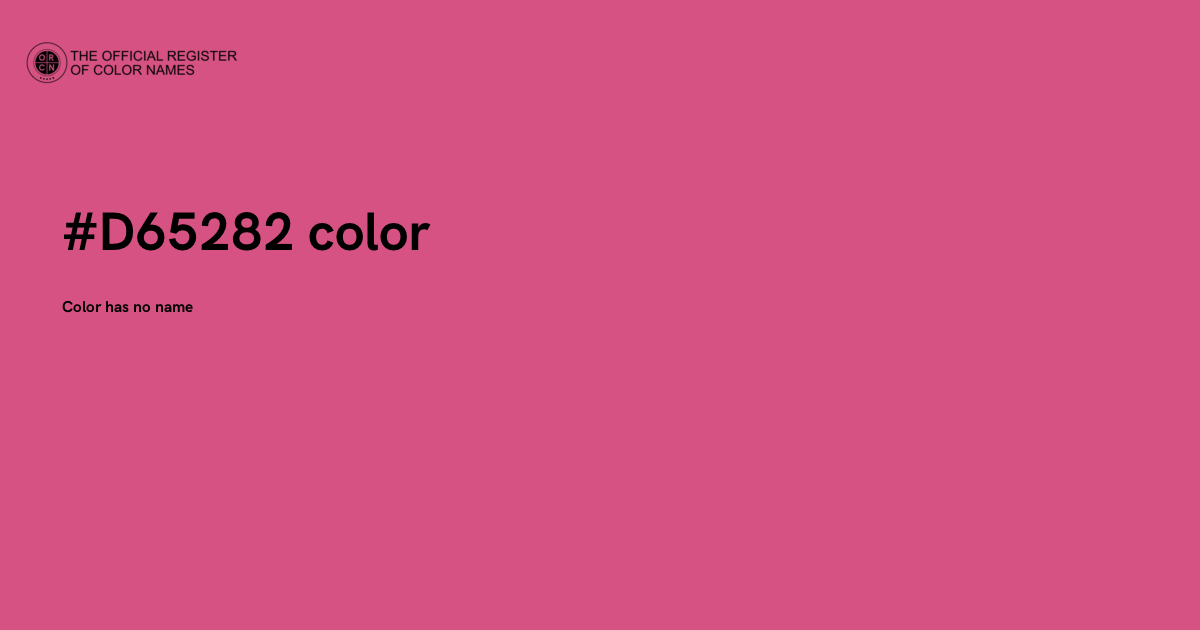 Mystic color - #D65282 - The Official Register of Color Names