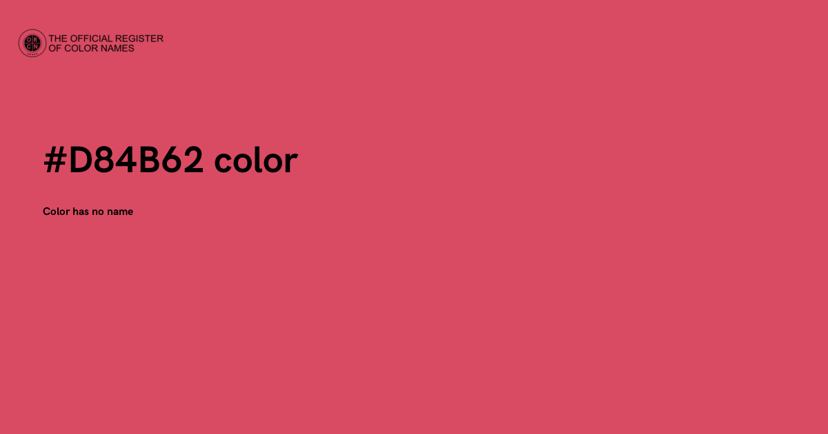 Color #D84B62 - The Official Register of Color Names