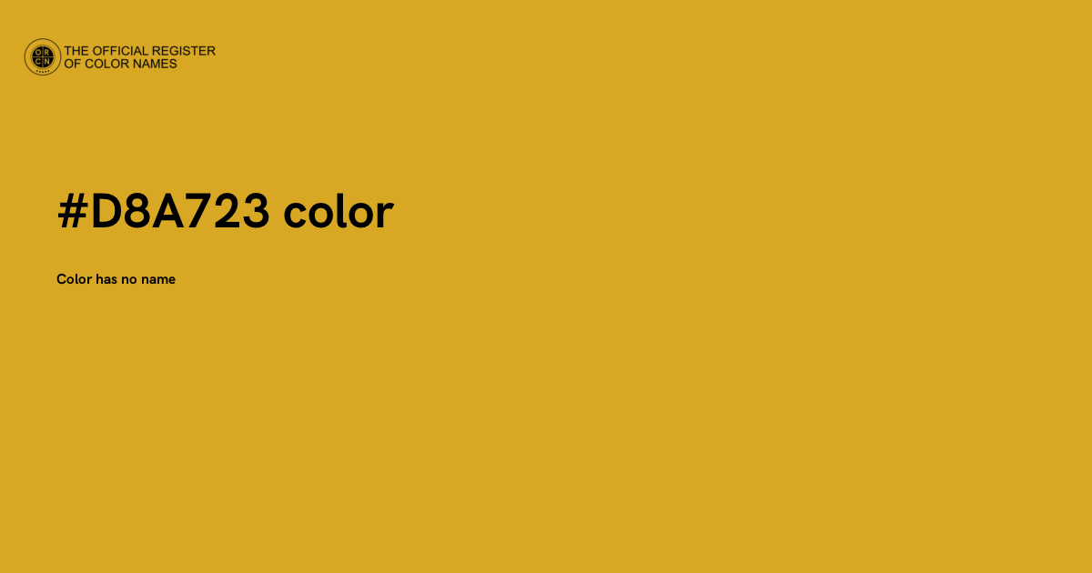 Galliano color - #D8A723 - The Official Register of Color Names