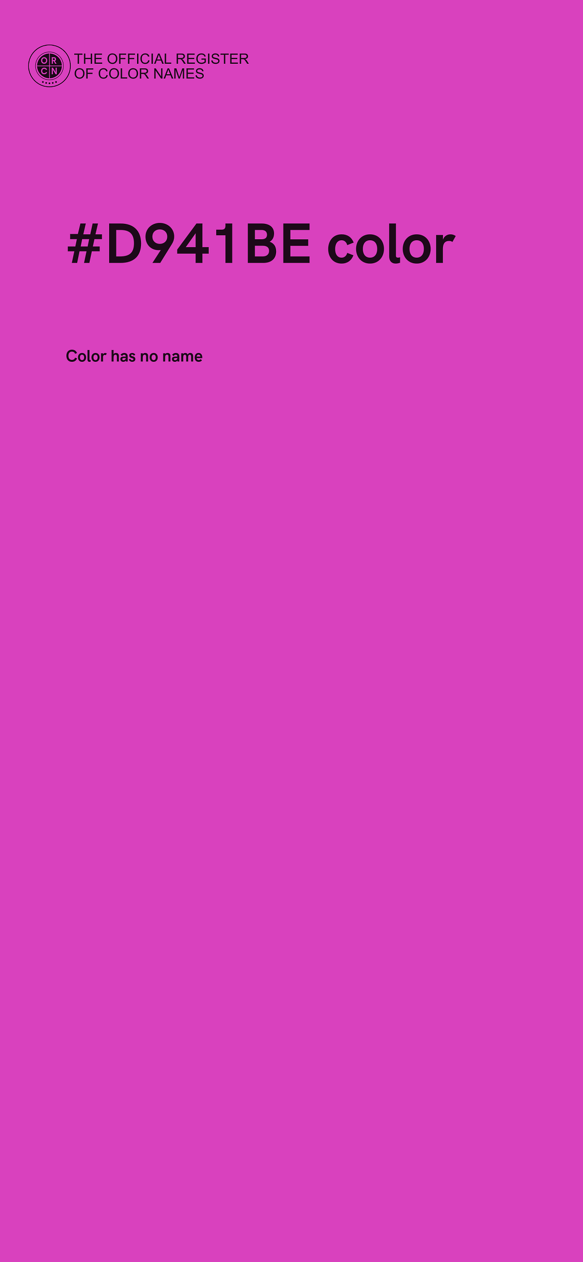 Color #D941BE - The Official Register of Color Names