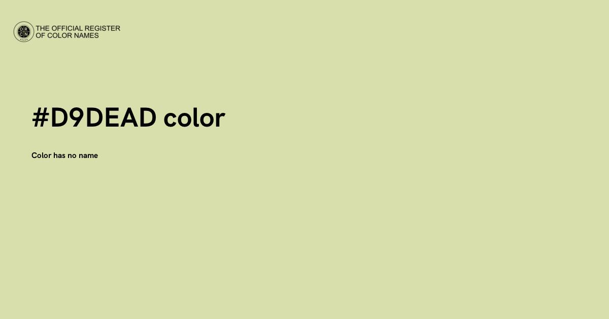 Color #D9DEAD - The Official Register of Color Names