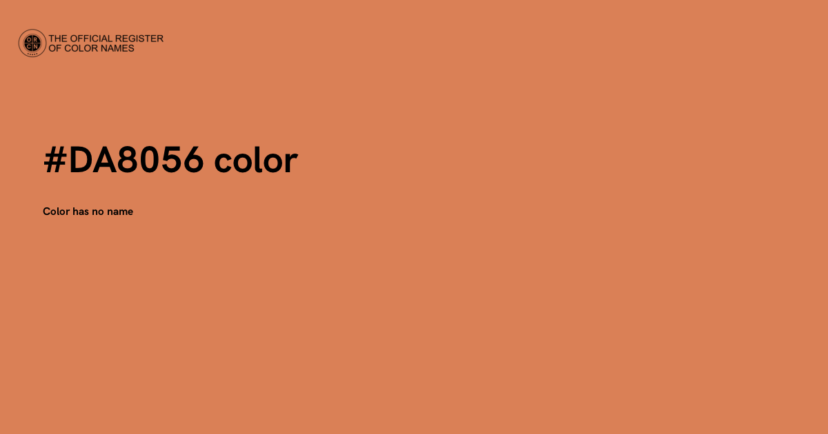 Color #DA8056 - The Official Register of Color Names