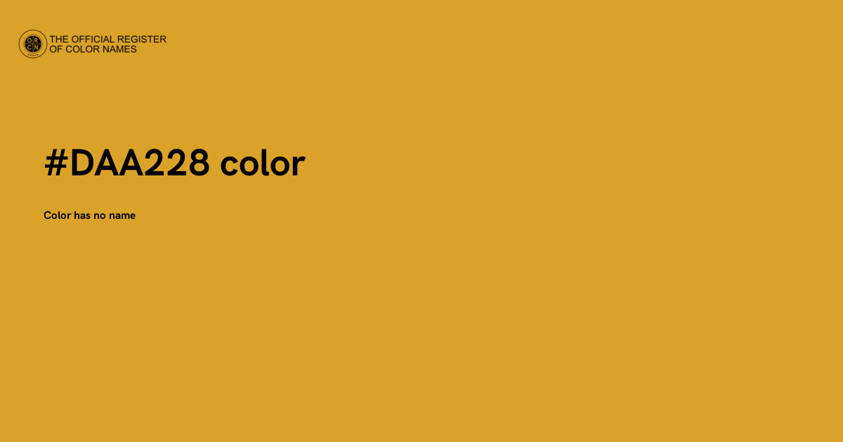 Color #DAA228 - The Official Register of Color Names