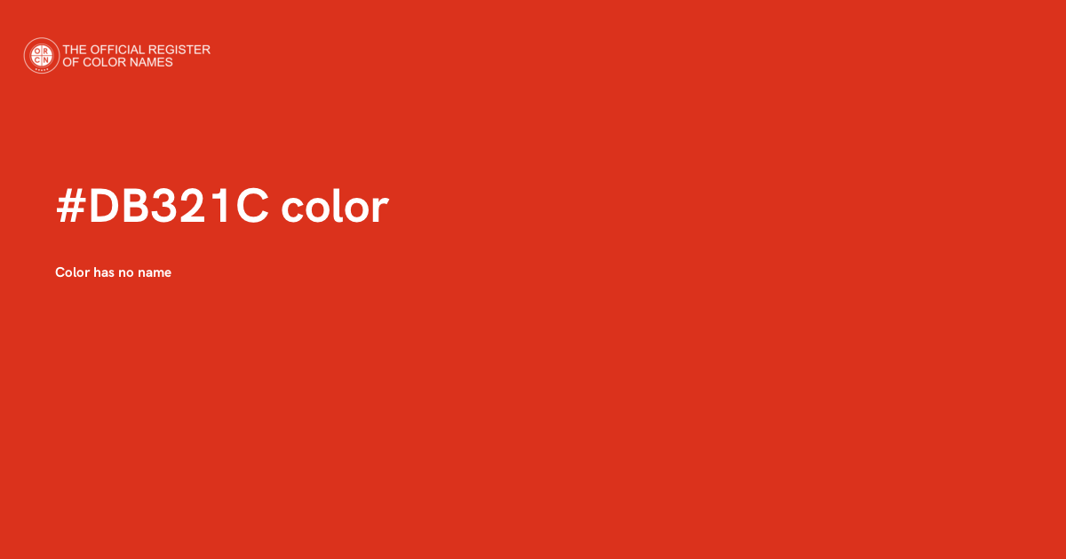 Color #DB321C - The Official Register of Color Names