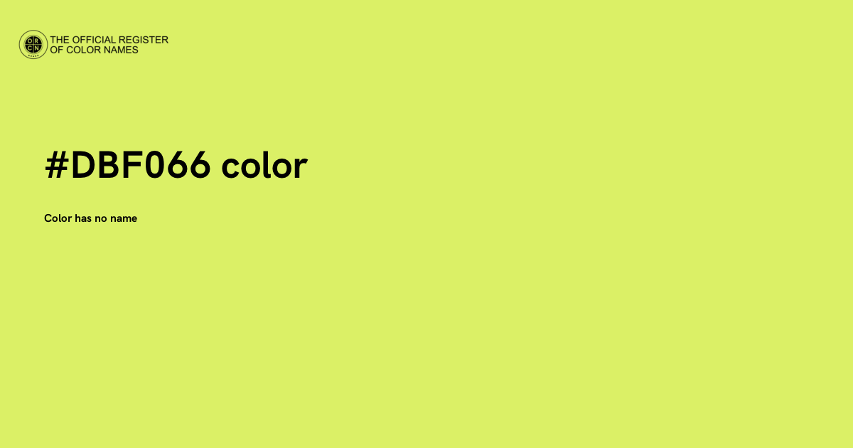 Color #DBF066 - The Official Register of Color Names