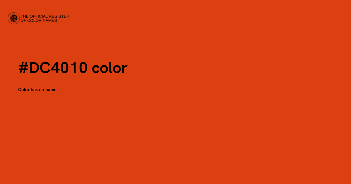 Color #DC4010 - The Official Register of Color Names