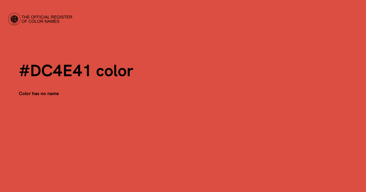 Color #DC4E41 - The Official Register of Color Names