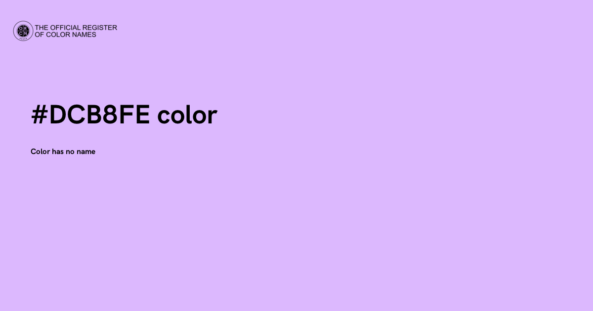 Color #DCB8FE - The Official Register of Color Names