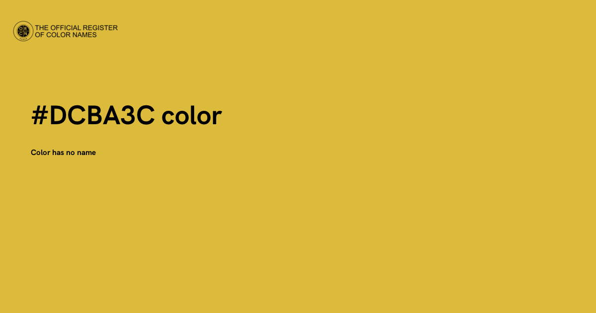 Color #DCBA3C - The Official Register of Color Names