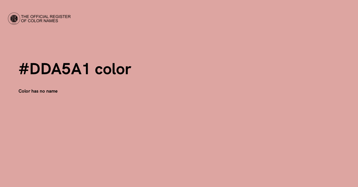 Color #DDA5A1 - The Official Register of Color Names