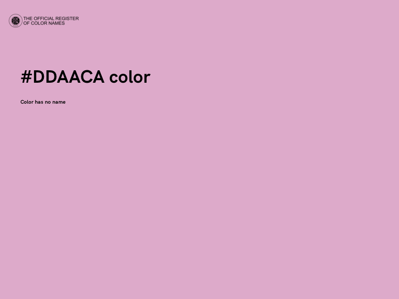 Color #DDAACA - The Official Register of Color Names