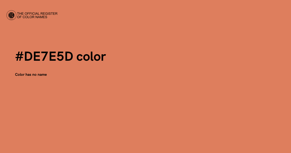Dark Peach Color DE7E5D The Official Register Of Color Names Dark Peach Color DE7E5D The Official Register Of Color Names