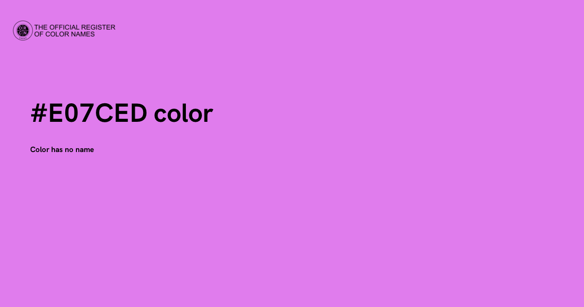 Color #E07CED - The Official Register of Color Names