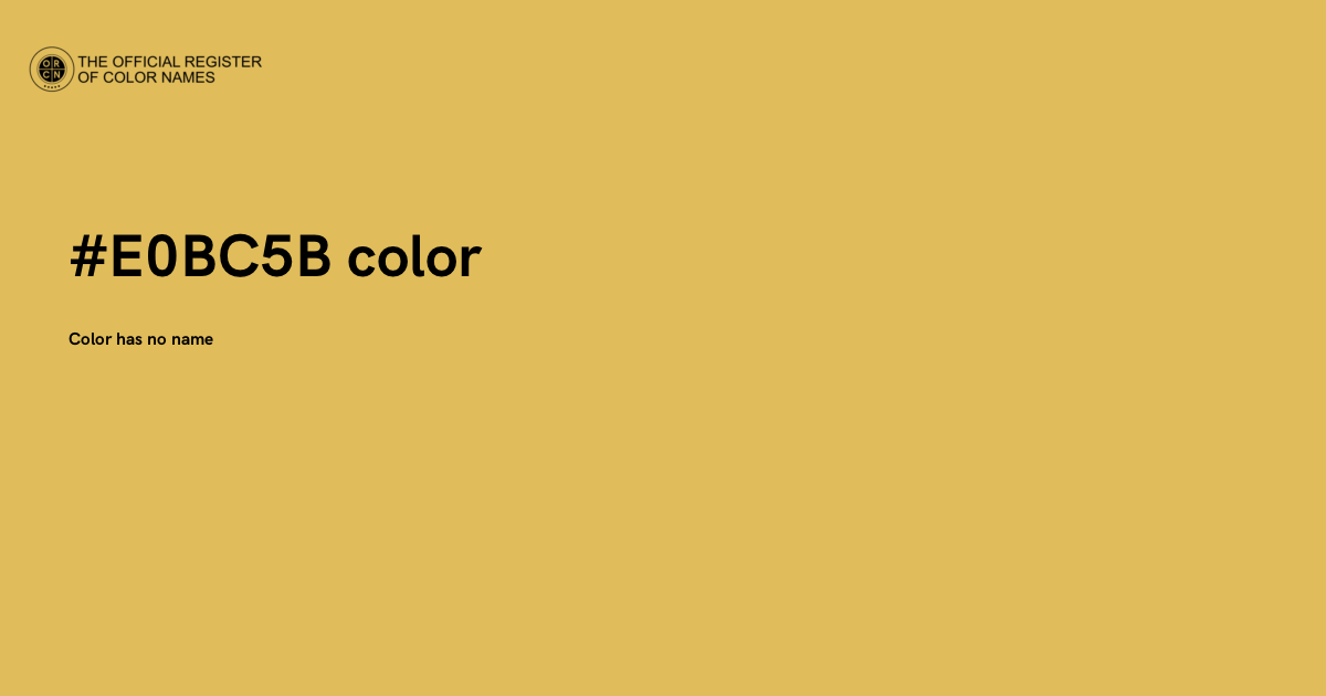 Lanzones color - #E0BC5B - The Official Register of Color Names