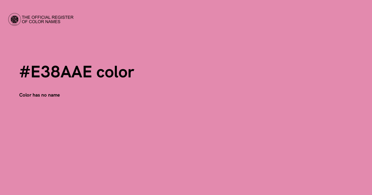 Cadillac Pink color - #E38AAE - The Official Register of Color Names