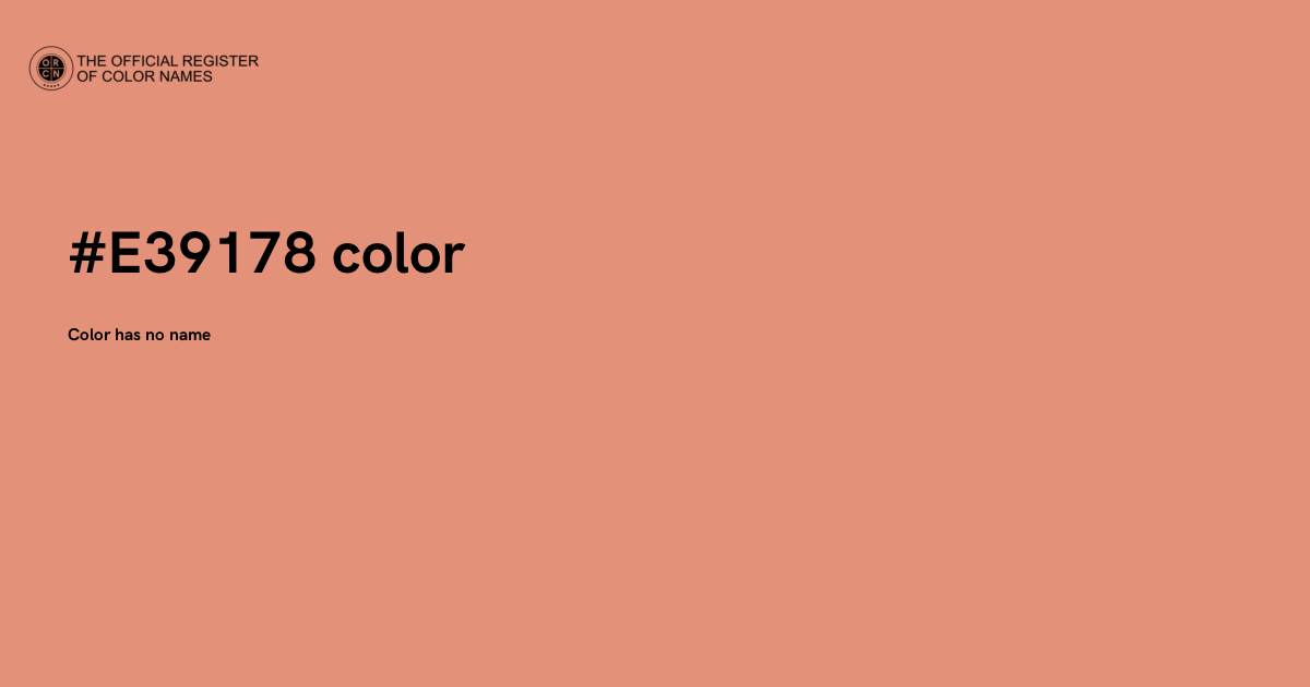 Color #E39178 - The Official Register of Color Names