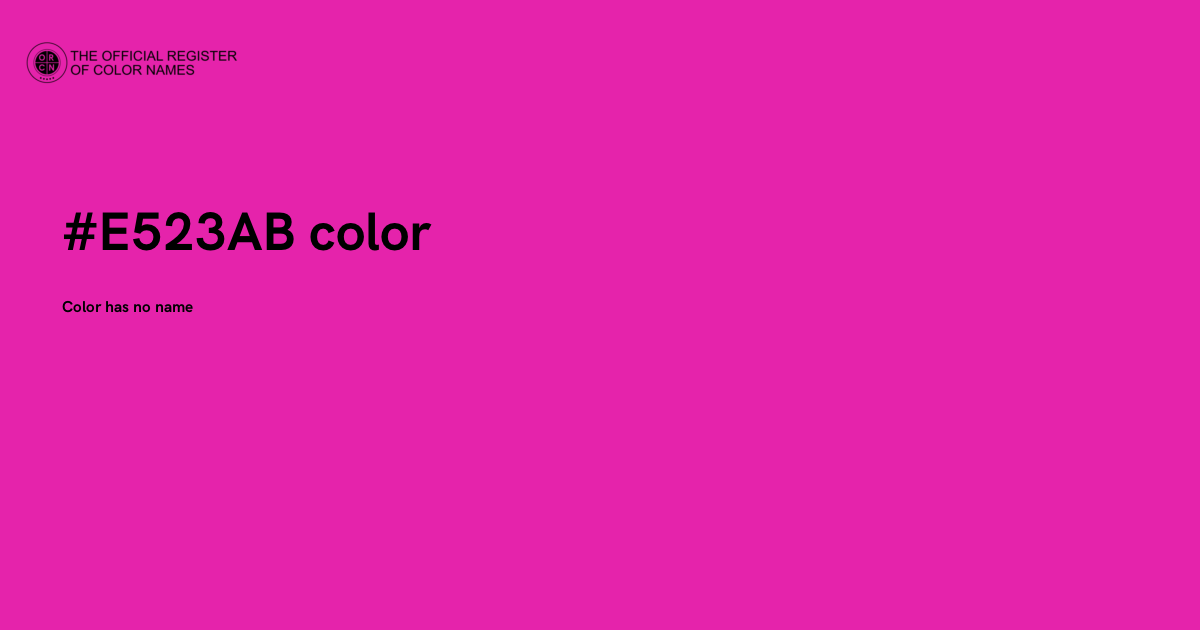 Color #E523AB - The Official Register of Color Names