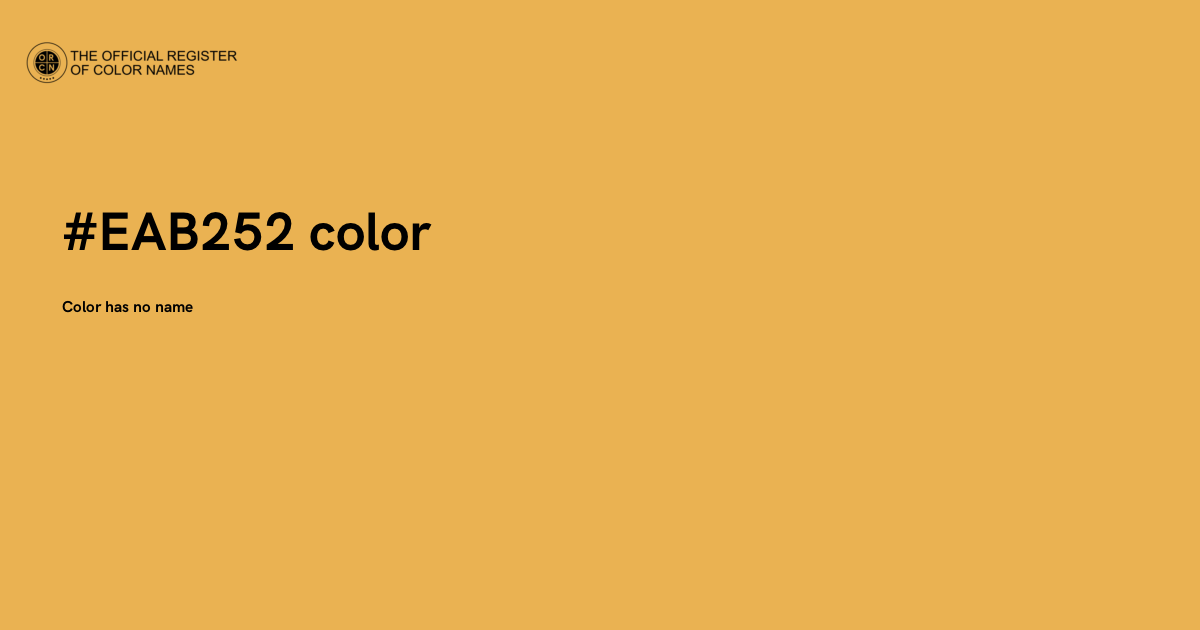 Color #EAB252 - The Official Register of Color Names