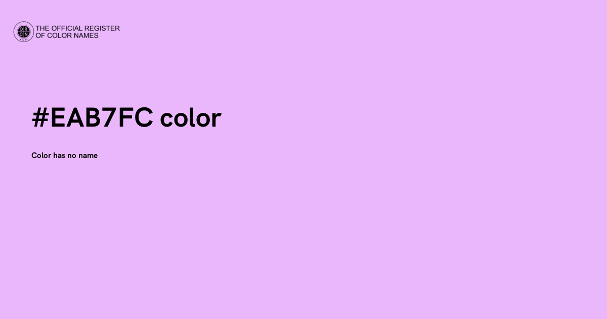 Color #EAB7FC - The Official Register of Color Names