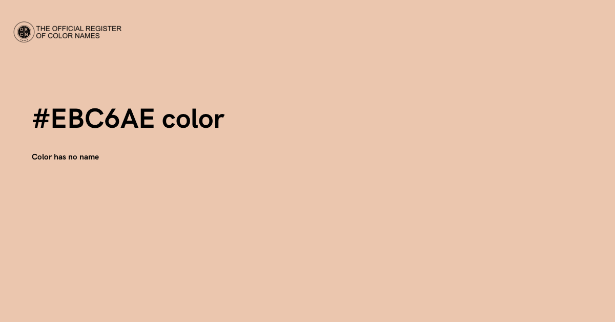 Color #EBC6AE - The Official Register of Color Names