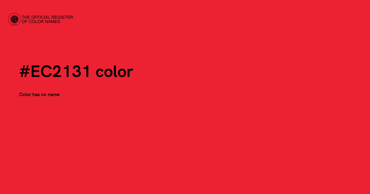 Sprint Red color - #EC2131 - The Official Register of Color Names
