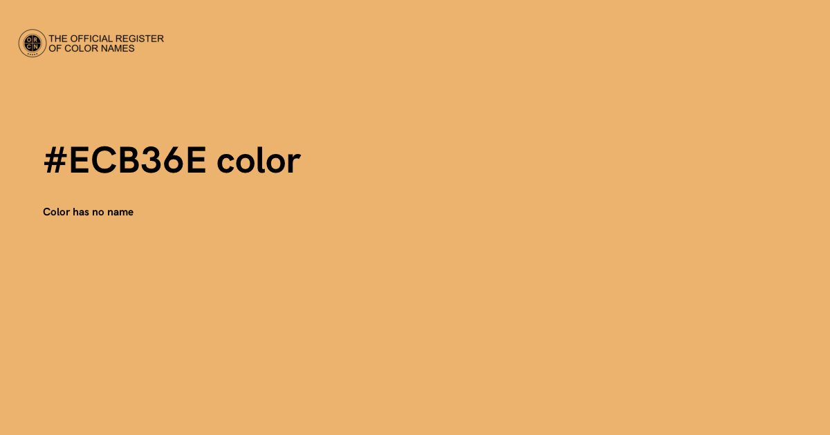 Color #ECB36E - The Official Register of Color Names