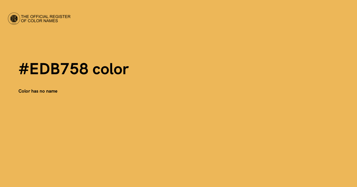 Color #EDB758 - The Official Register of Color Names