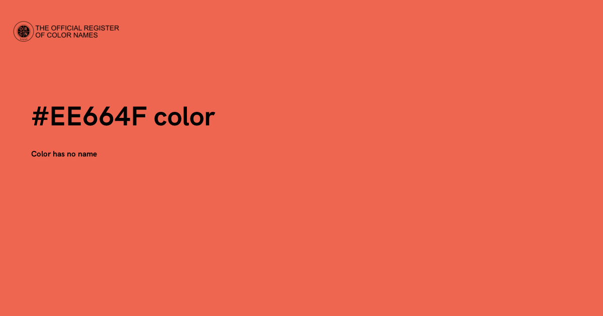 Color #EE664F - The Official Register of Color Names