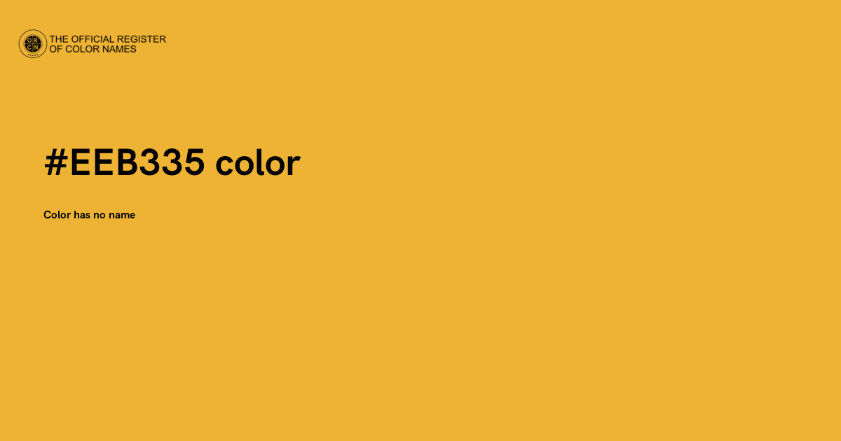 Elipsis Yellow color - #EEB335 - The Official Register of Color Names