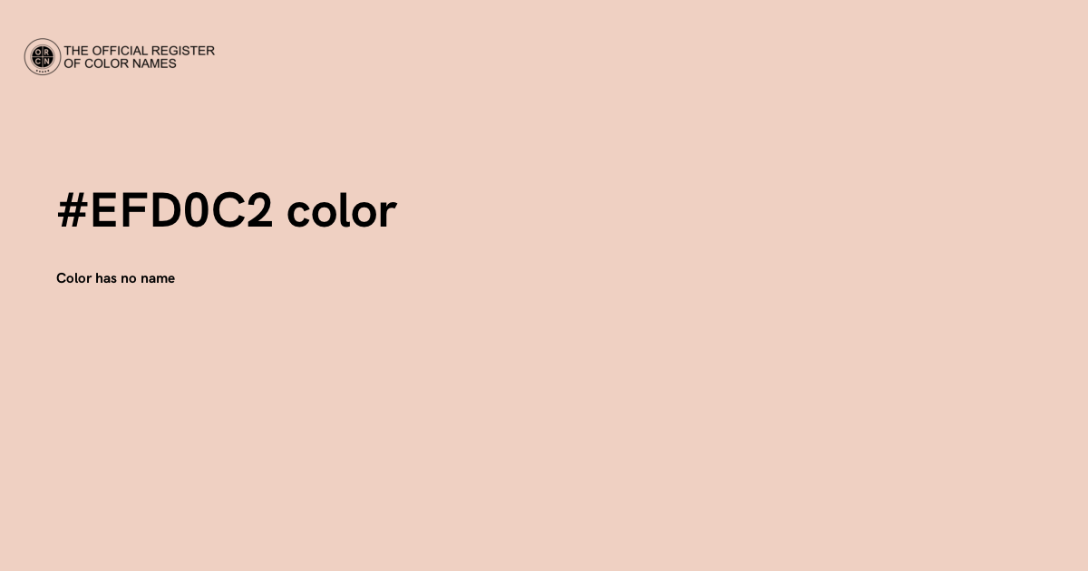 Color #EFD0C2 - The Official Register of Color Names
