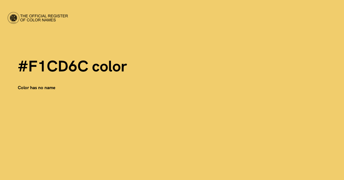 Warm Sun color - #F1CD6C - The Official Register of Color Names